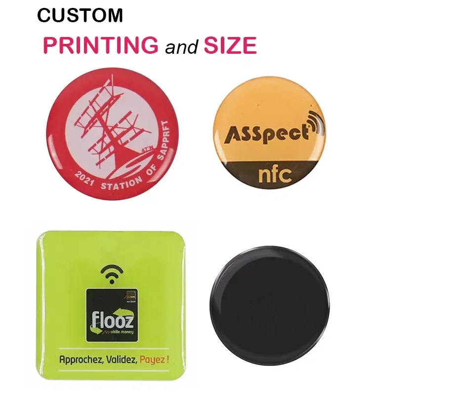 Nfc Social Media Button Tag Sticker For Smart Phones Backing - Buy ...