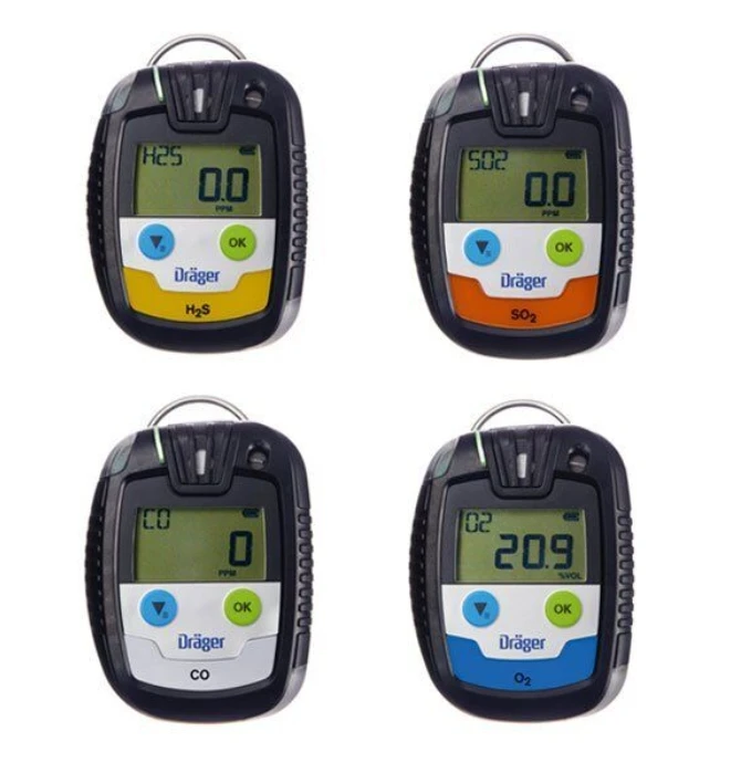 Single Gas Detector Drager Pac 6500 For Portable Detection Of O2,H2s,Co ...
