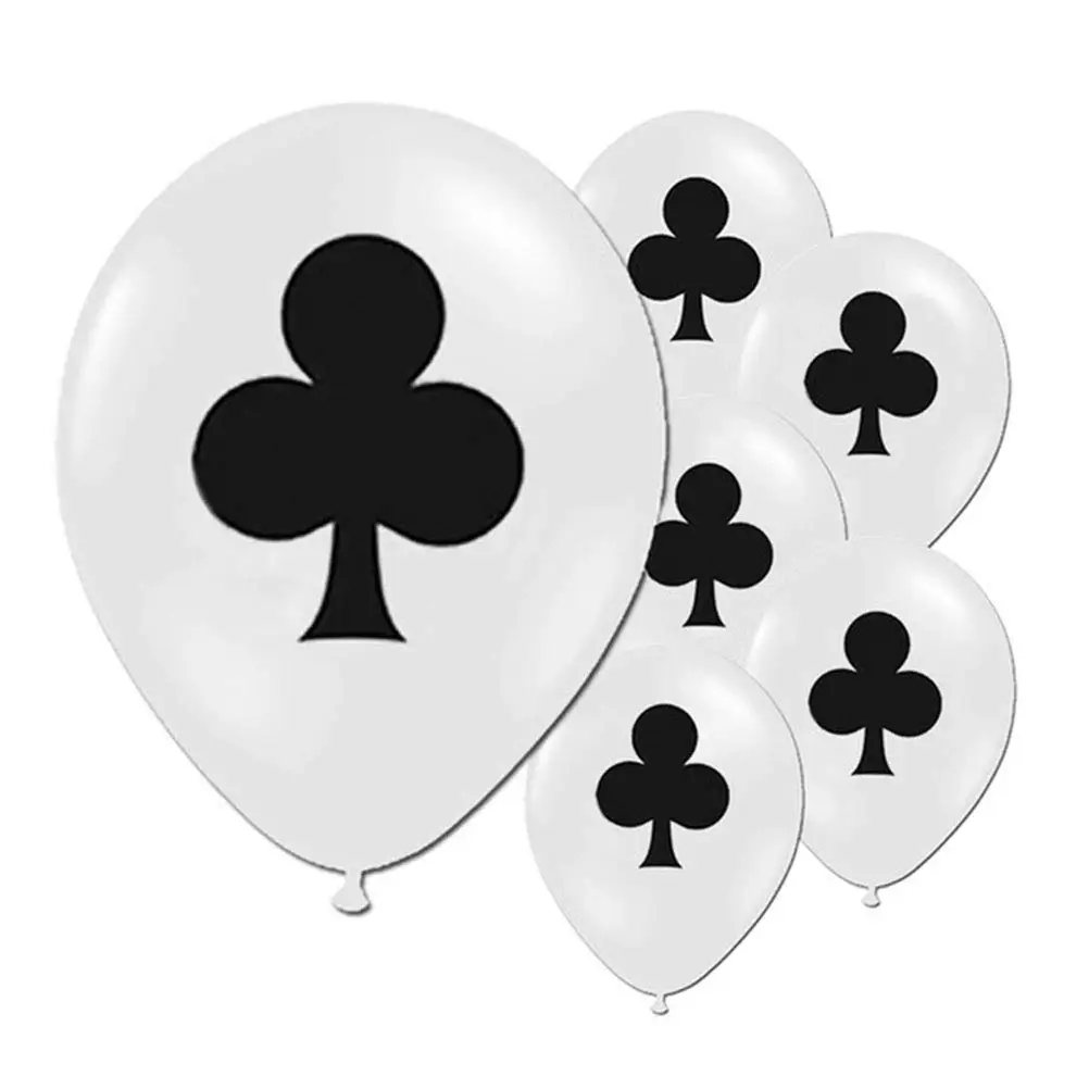 12 Inch Casino Party Balloons Creative Poker Latex Balloon Spades ...
