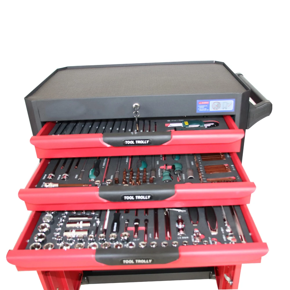 Automotive Auto Repair Tool Cabinet Roller Cabinet With 333pcs Tools ...