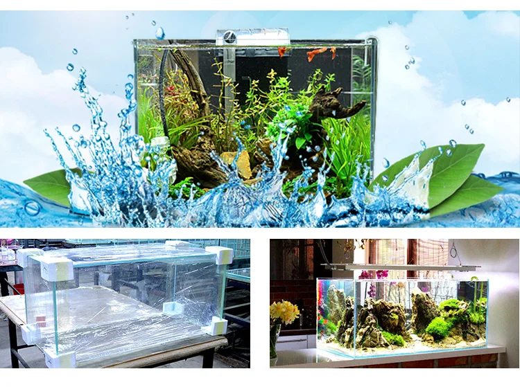 Factory Made Ultra White Glass Fish Tank,White Printing Aquarium ...
