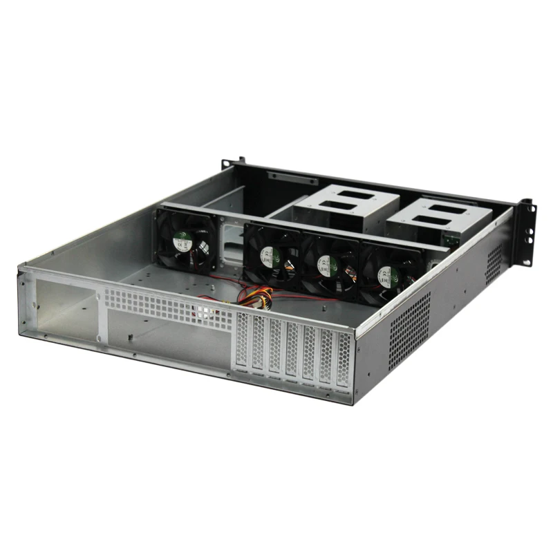 2u Rack Mount Server Case With Psu Support & Cooling Fans