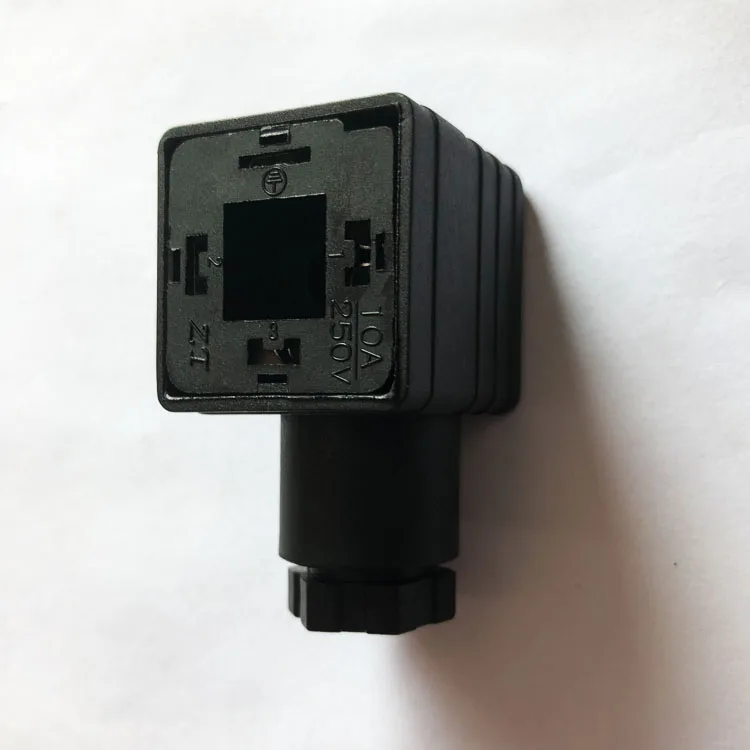 DIN 43650-A Solenoid Coil Connector Socket with LED 12.24V DC, 3 Pole ...