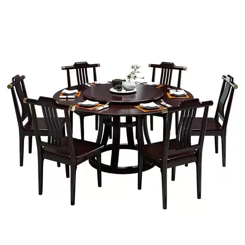 Dining Room Furniture - Round Rotating Wood Table