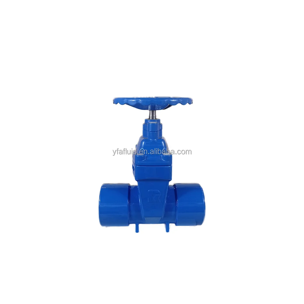 Ductile Iron Resilient Seated NRS Plain End Gate Valve for PVC/PE ...