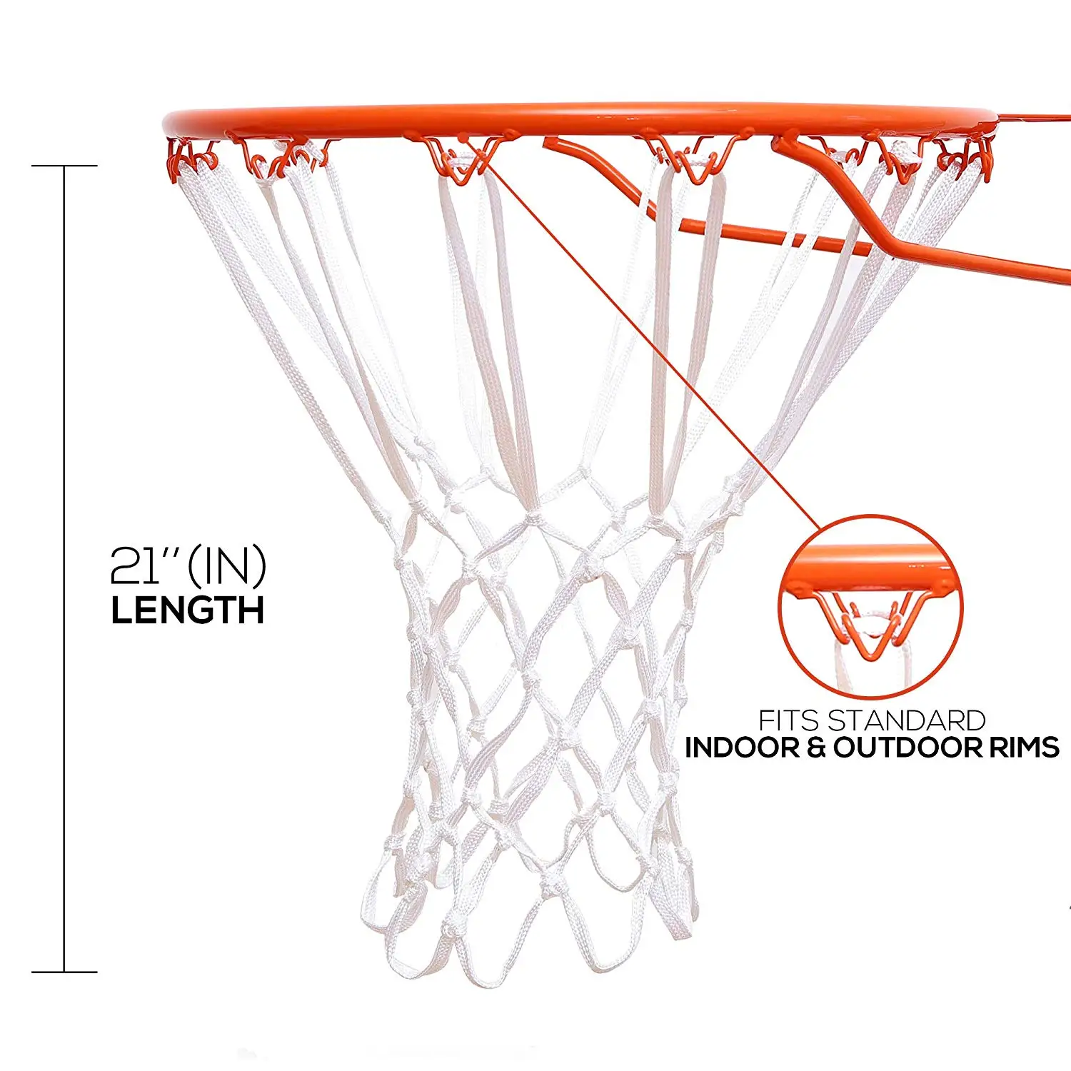 Actearlier 12 Loops Net All Weather Basketball Net Heavy Duty ...