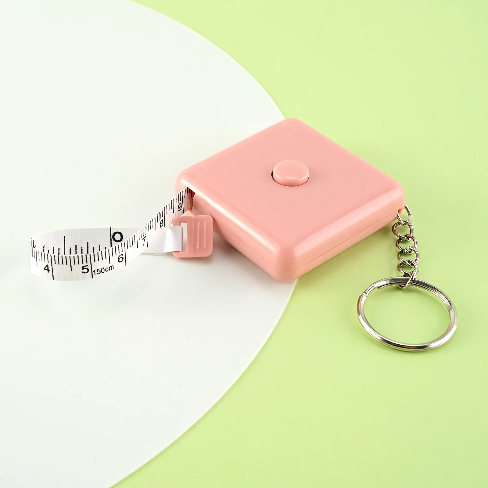 Custom Logo Mini Tape Measure Keychain 150CM/1500MM Automatic Shrinking ...