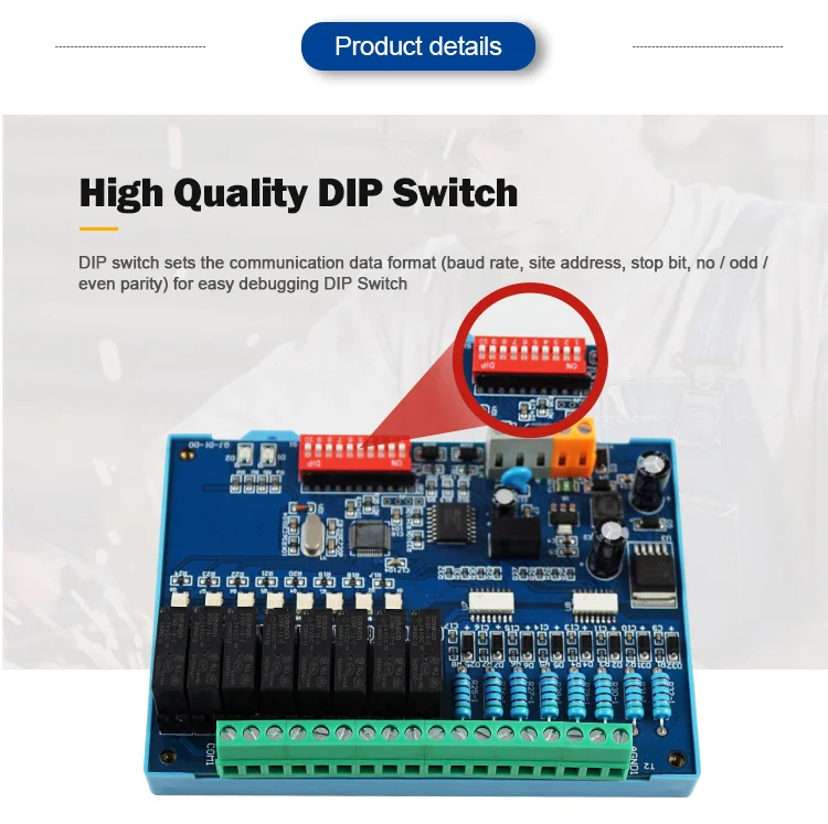 8-channel RS485 Digital Input & Relay Output Module 24VDC