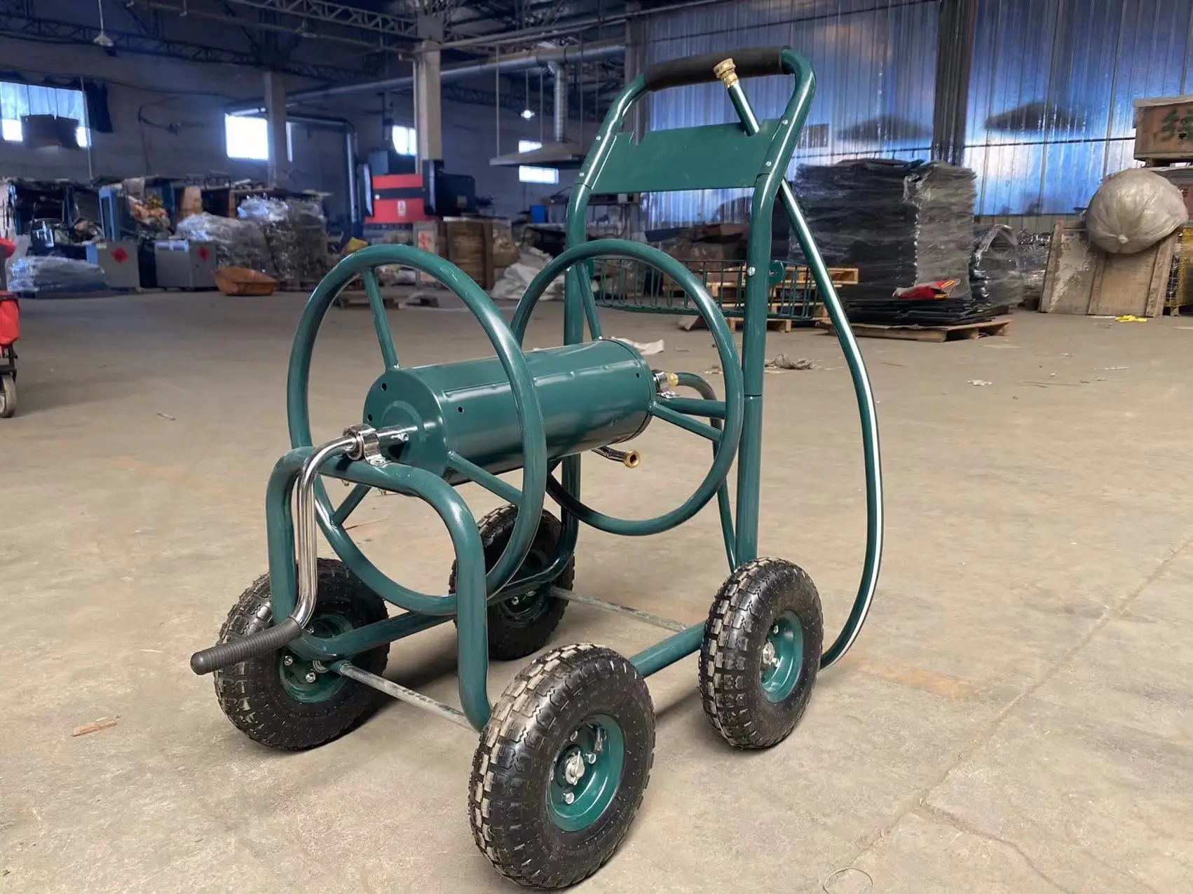 Heavy Duty Hose Reel Cart Garden for Outdoor Patio Lawn W 4 Wheels ...