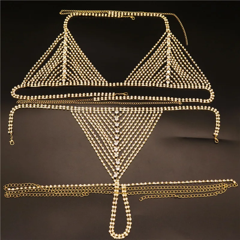 Fashion And Sexy Rhinestone Body Chain Chest Chain Waist Chain ...
