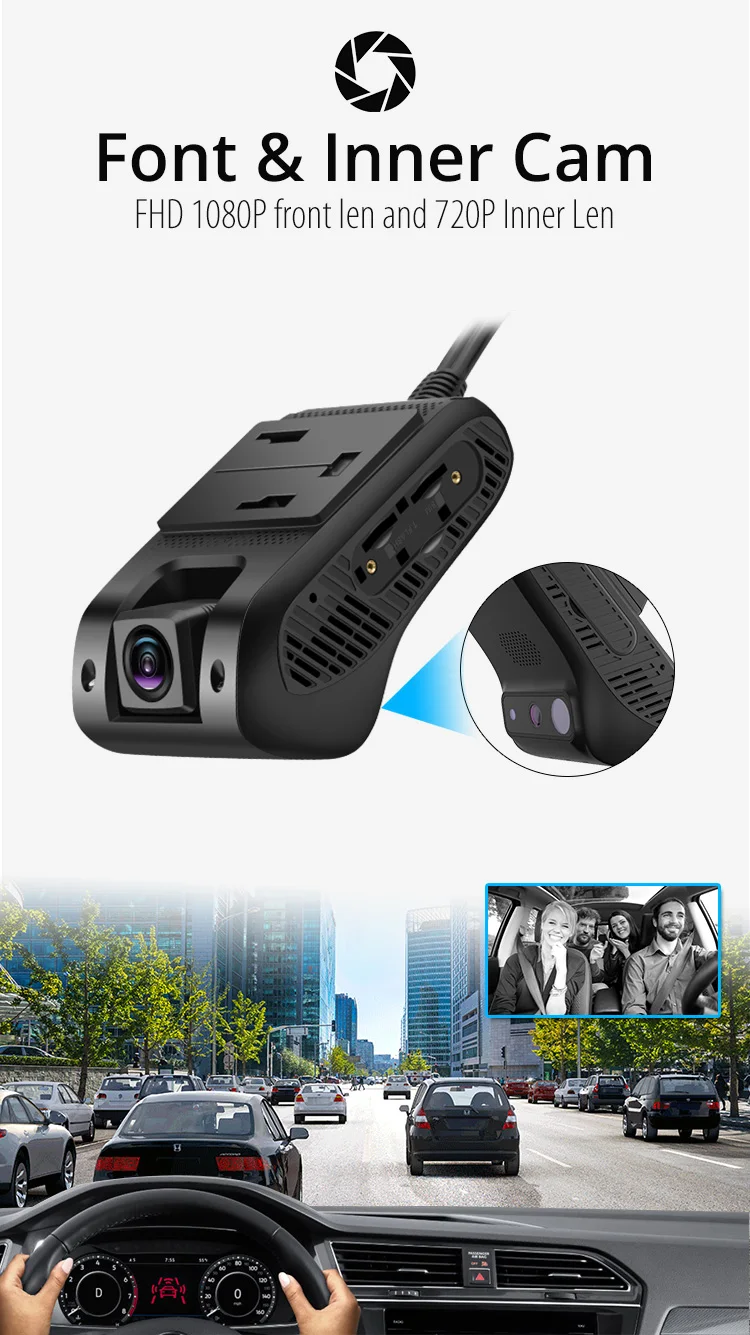 JIMIIOT 4G Dash Cam JC400P - Smart Vehicle Video Recorder