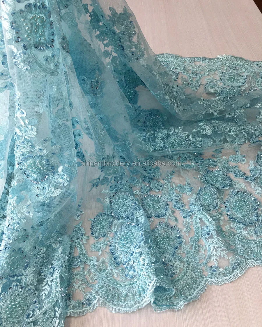 Hot Selling Luxury Heavy Handmade Beaded Sequined Lace Fabric ...