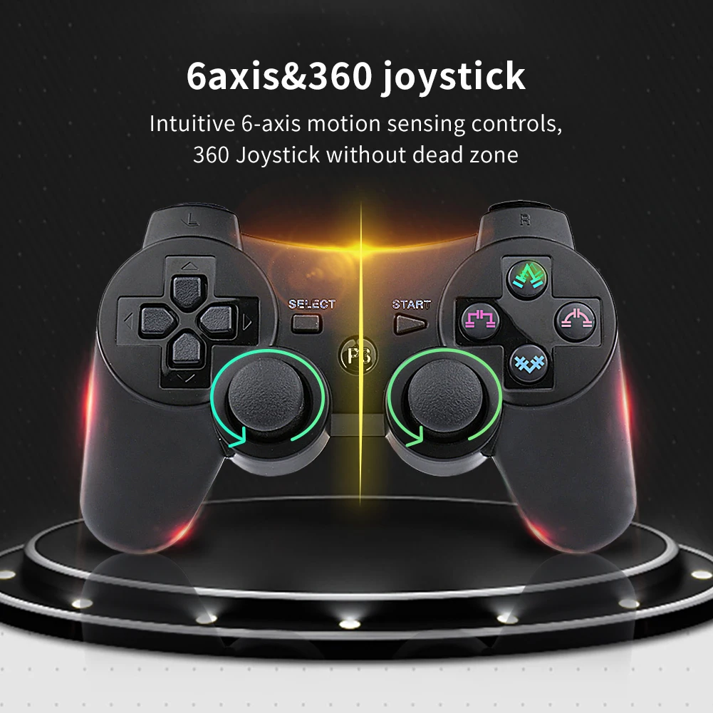 Wireless Game Controller Six-axis Vibration Motor Gamepad 360 Joystick ...