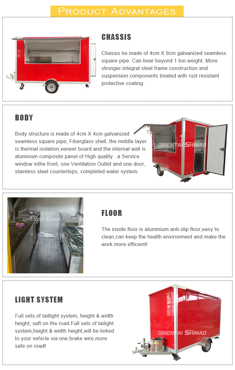 Mobiler Roasted Chicken Food Van Mobile Food Trailer Mobiler For Usa ...