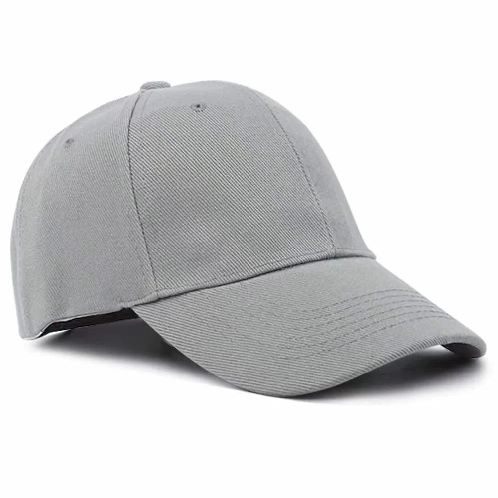 Baseball Cap Solid Color Common PVC Woven 6-Panel Peaked Cap Trendy ...