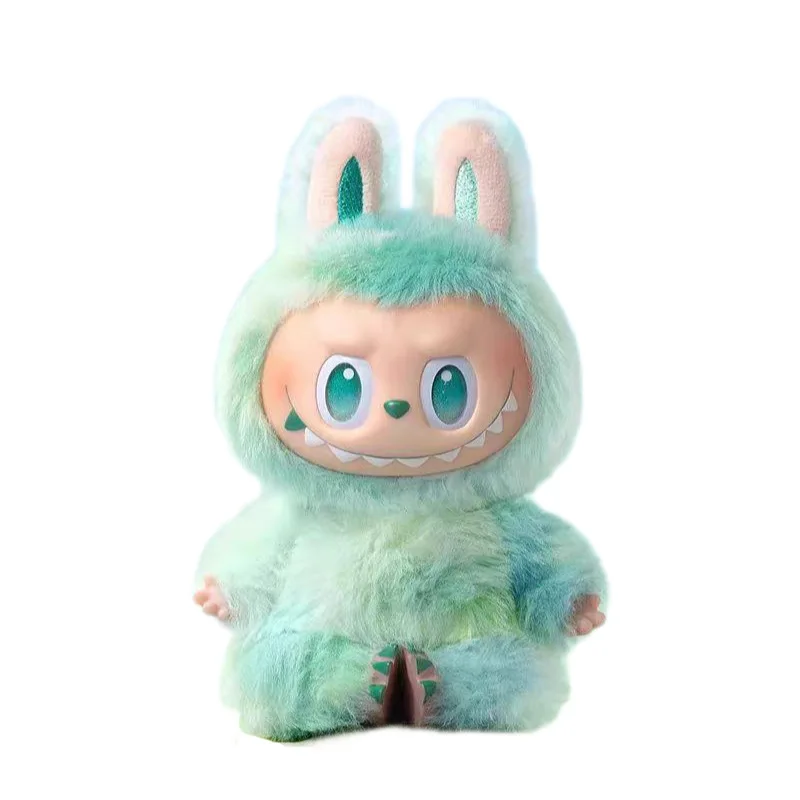 Cartoon Kawaii Standing Mini Flocked Labubu Figure Doll