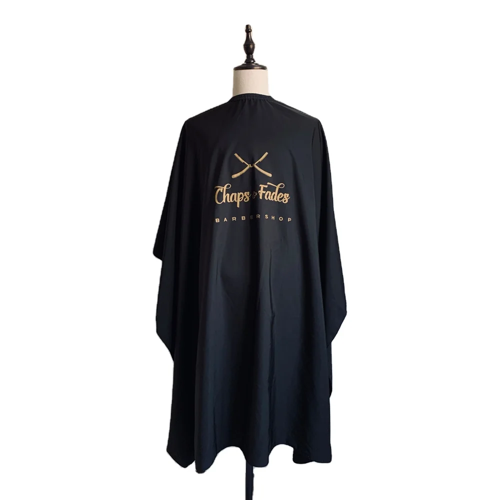 Coloring Waterproof Salon Black Hair Cutting Cape Custom Barber Cape ...