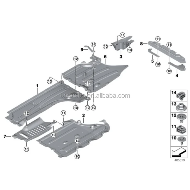 OEM 51757394745 51757394746 Underbody Panelling for BMW X3M X3 G01 X4 G04