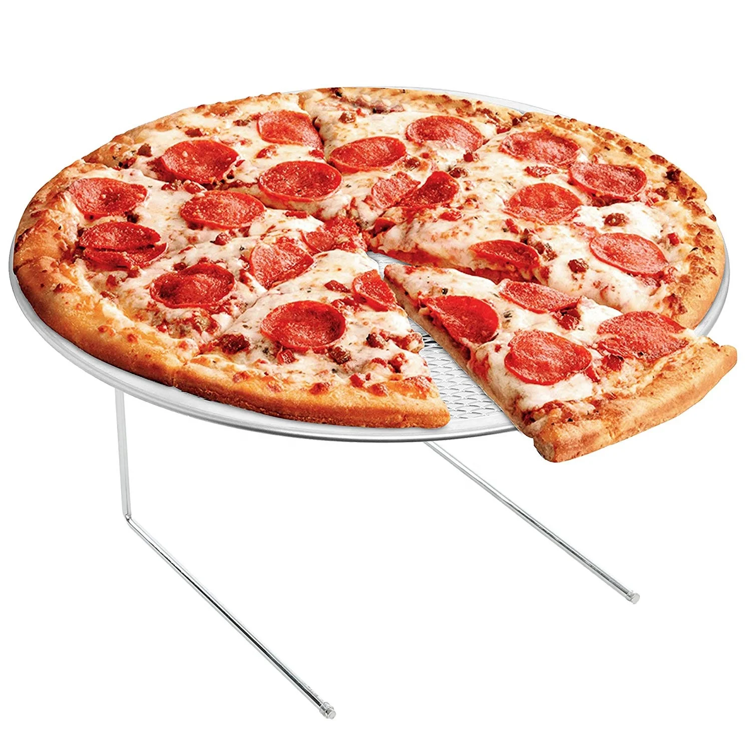 Customized Kitchen Countertop Pizza Tray Display Tabletop Stand Serving ...