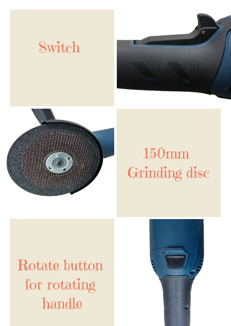 Power Portable Electric Wheel Grinder Support 230mm Angle Grinder For ...