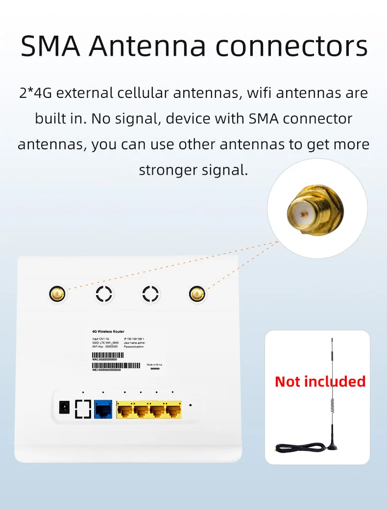 High Speed 4G Wifi Router with Dual SIM and Battery