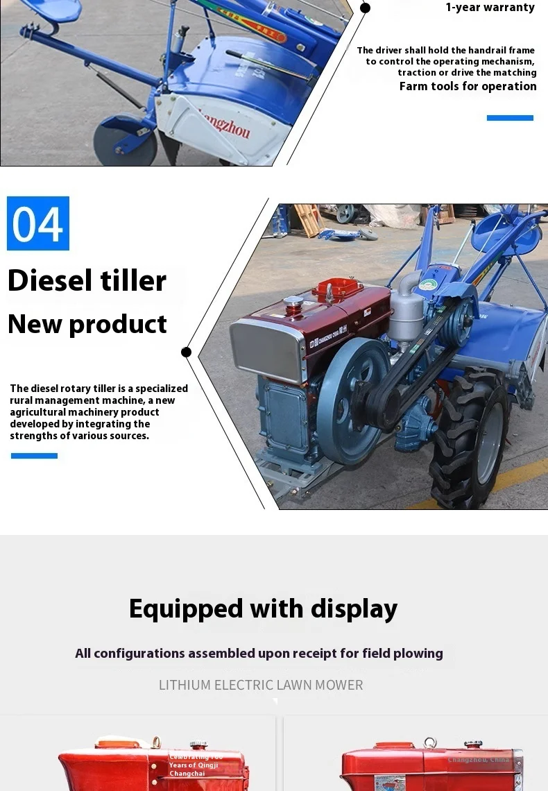 151 Model Hand-Held Tractor 18Hp Two-Wheel Engine High Productivity ...