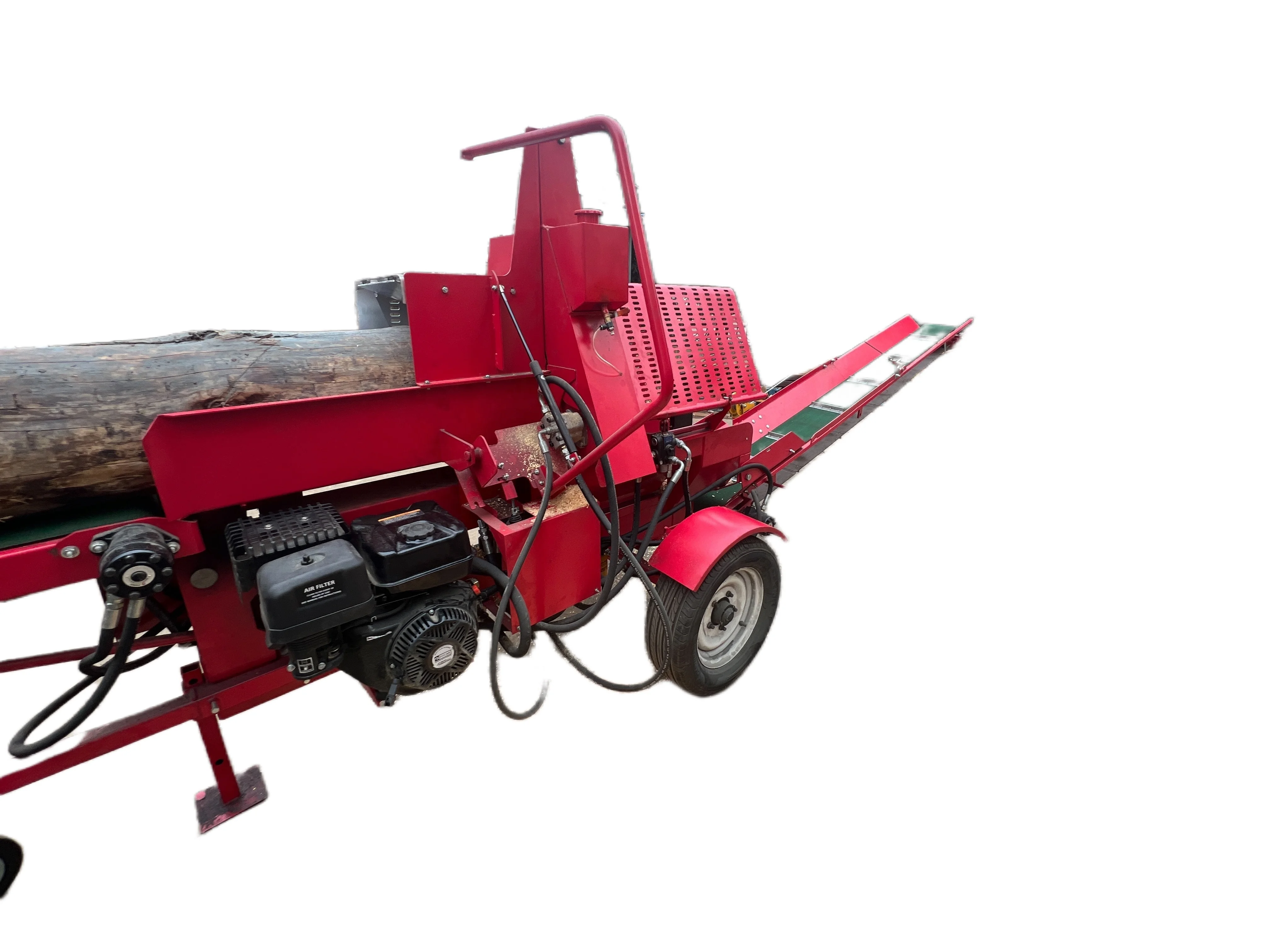 20 Ton Firewood Processor Log Saw Controlled By Hydraulic And Hydraulic ...