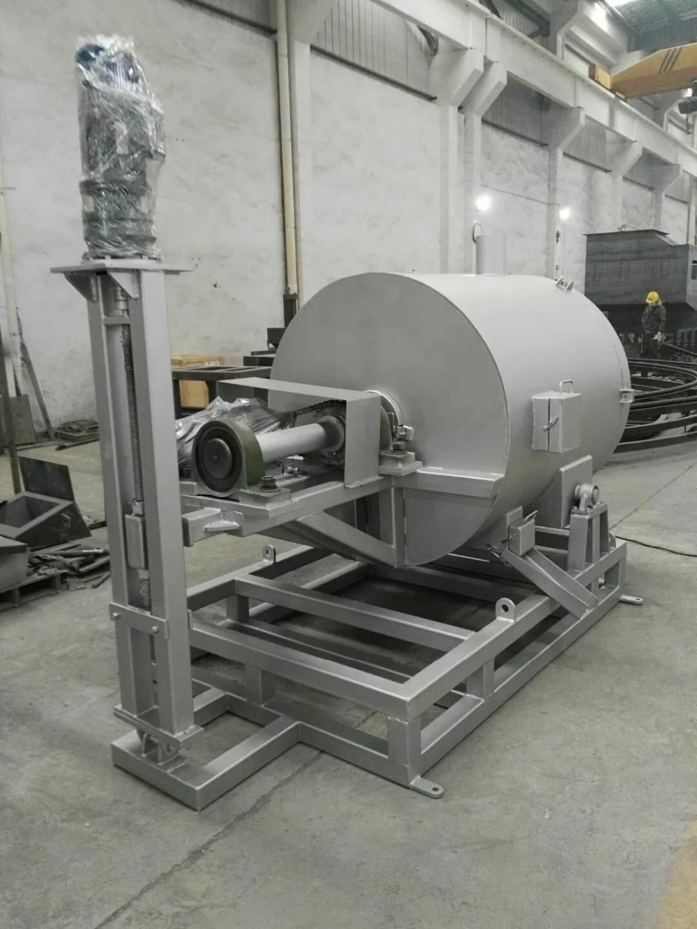 Rotary Gas Fired Zinc Alloy Melting Furnace - 1 Ton Capacity