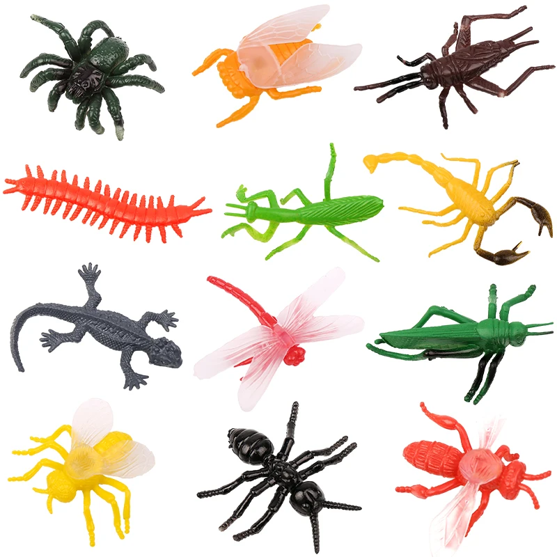Pvc Simulation Insect Animal Model Set Mini Ant Dragonfly Bee Toys ...