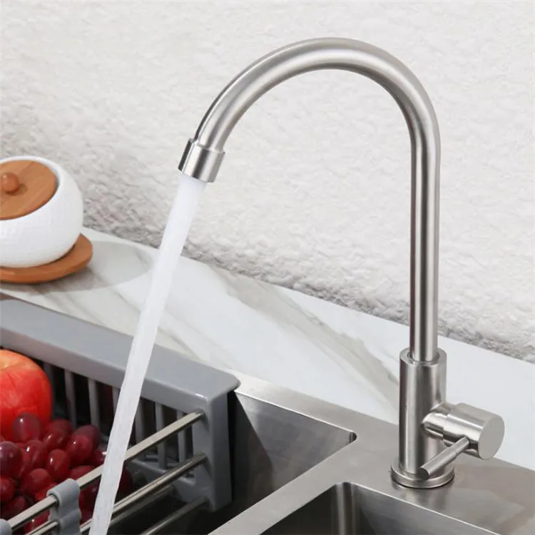 Modern Steel Single-Handle 360 Degree Rotating Kitchen Sink Tap Desk ...