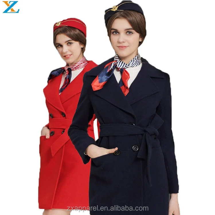 Professional Stewardess Uniforms Suit Airline Dress Skirt Vest Flight ...