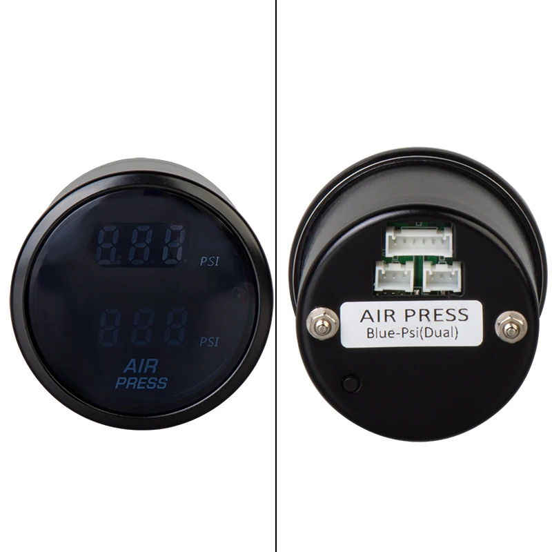 52mm Five Display Dual Air Suspension Pressure Gauge Meter