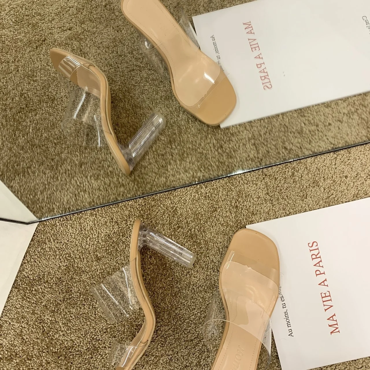 2025 New Transparent PVC Casual Sandals for Women Open Toe High Heel ...