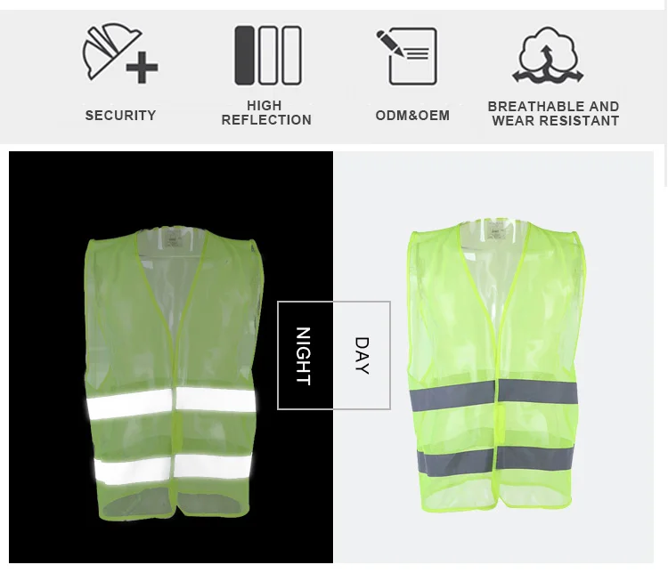 Safety Reflective Vests - High Visibility Fluorescent Vests