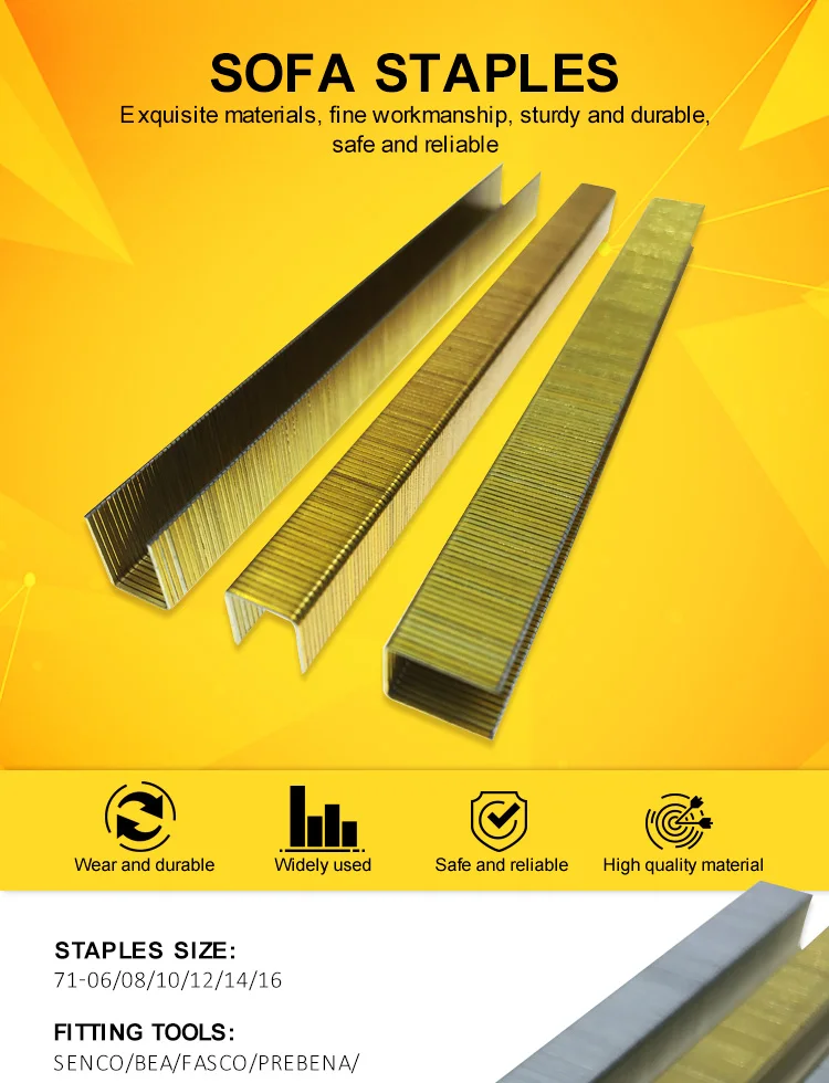 71 Series Staples - Durable U-Type Nail Accessory for Sofa Furniture