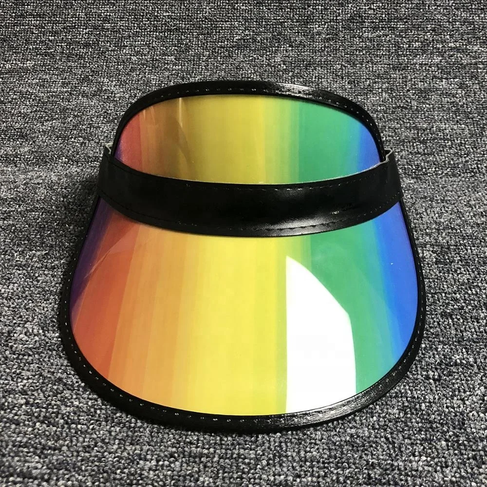 Custom Plastic Pvc Visor Caps/hats Uv Protection Transparent Visor Caps ...