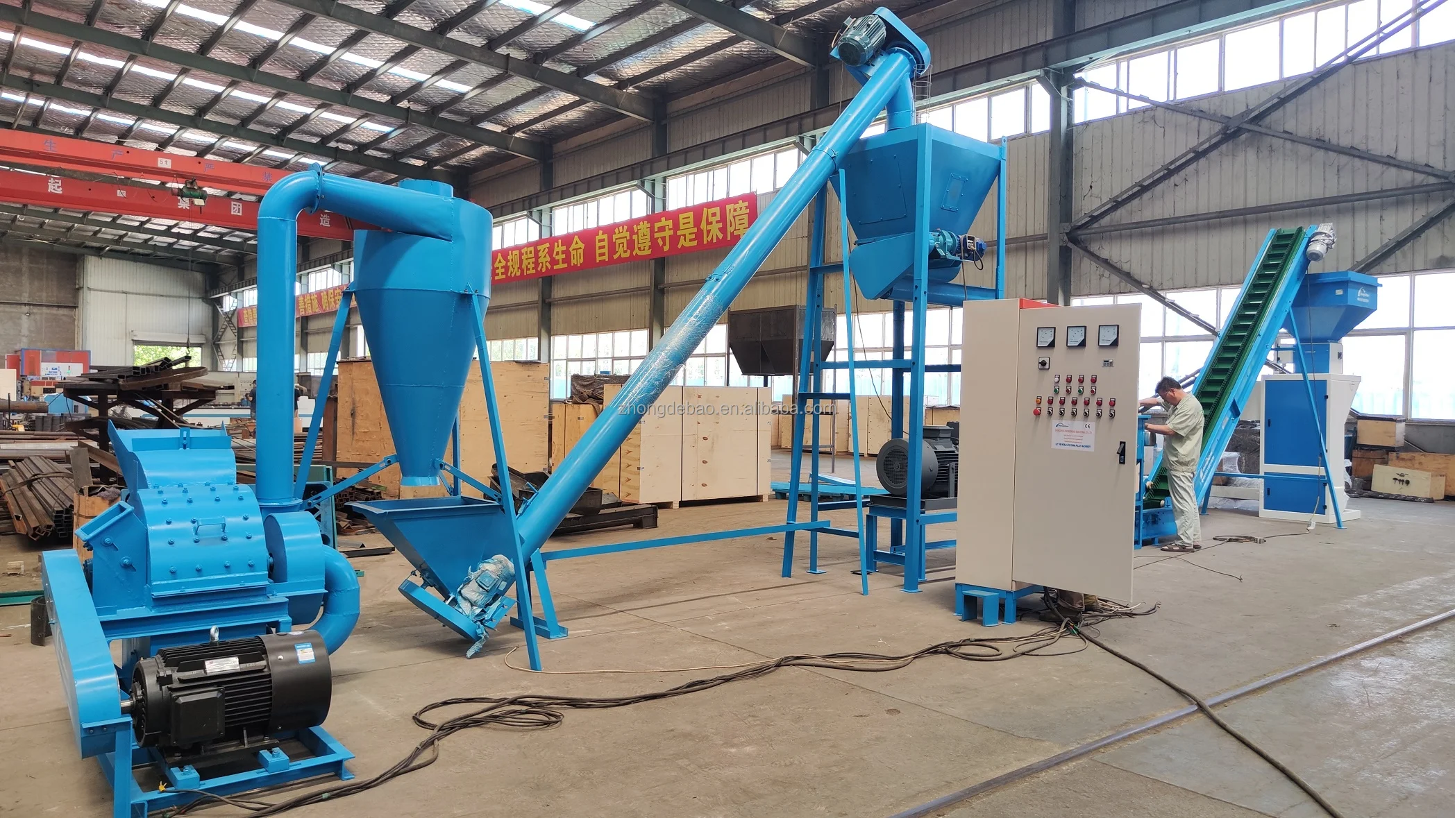 1 Ton/h Chicken Feed Processing Machine Manufacturer Animal Feed Pellet ...