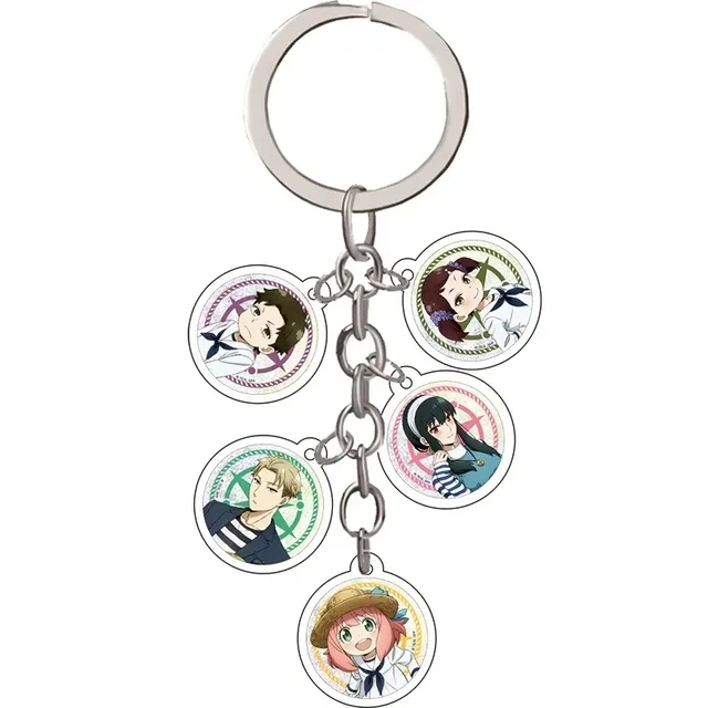 Cute Spy X Family Kawaii Cartoon Grape String Keychain Twilight Yor ...