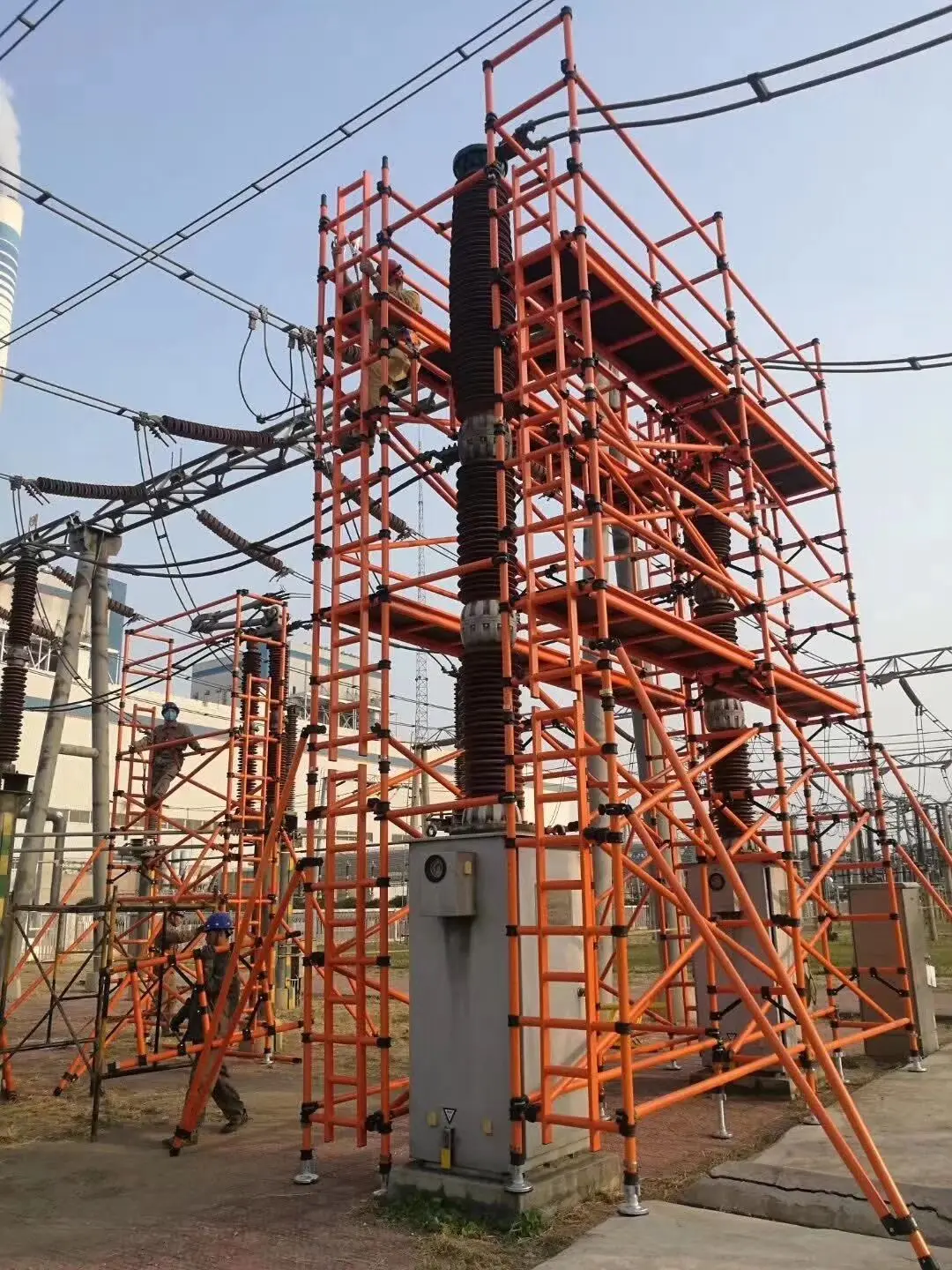 220KV-550KV EN1004 Non-Conductive Mobile Fiberglass Scaffolding for ...