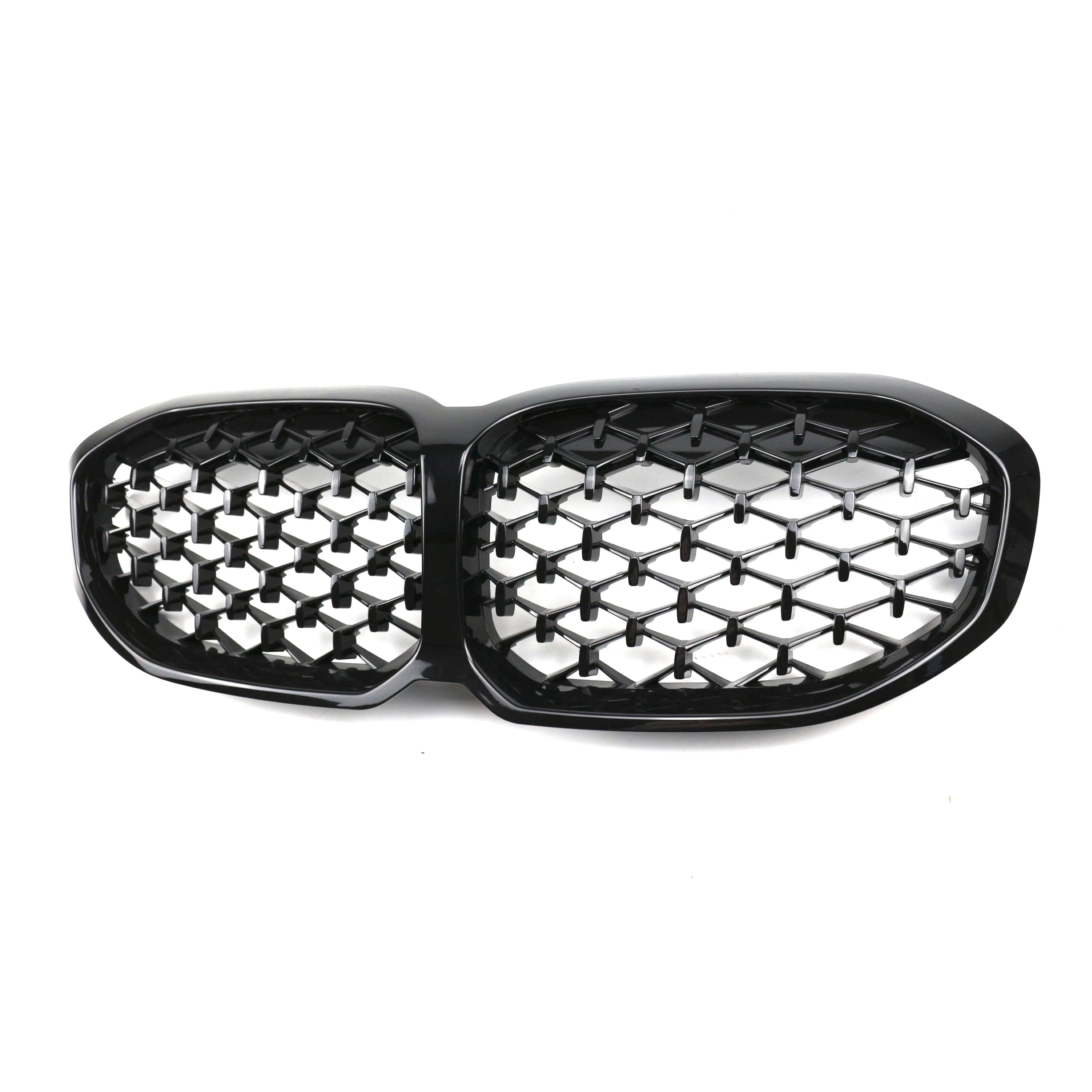 Car Front Grille Accessories Diamond Gloss Black Front Bumper Mesh ...