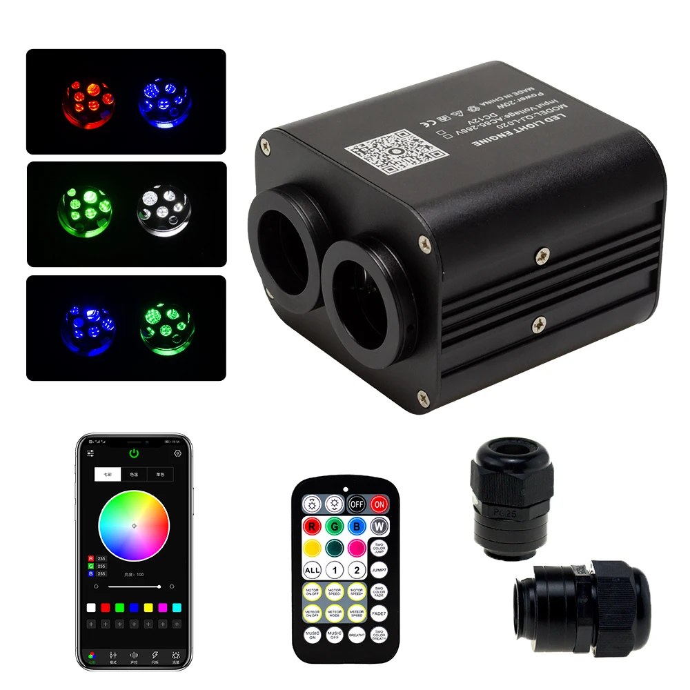 20W RGBW APP Twinkle Dual Port Dual Color LED Light for Car
