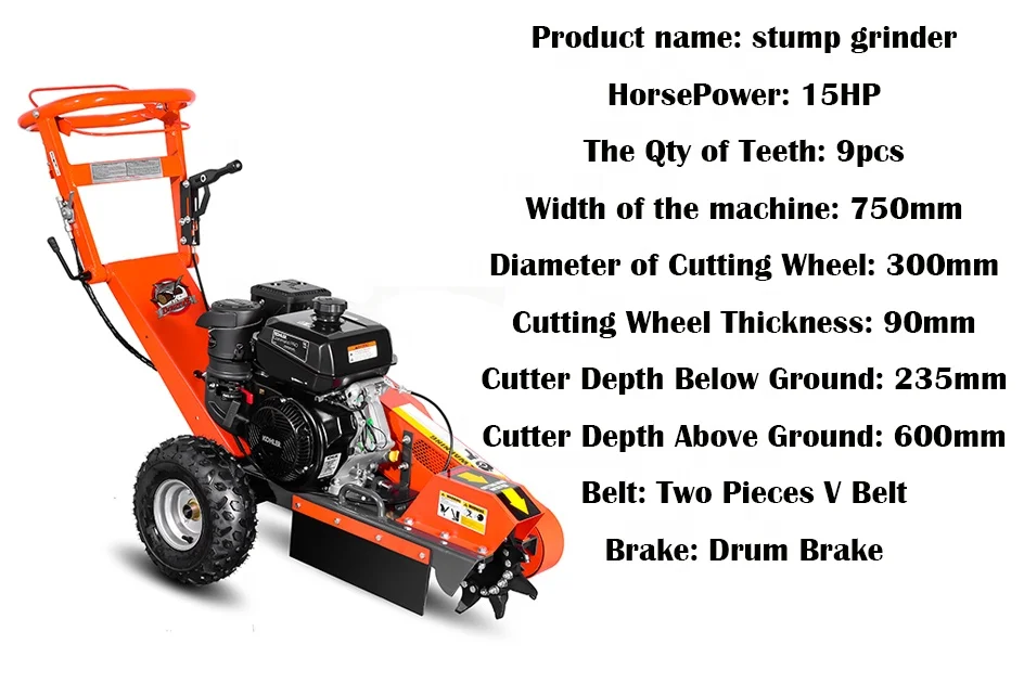 K-max 420 Cc Stump Grinder - 15 HP Energy-Efficient Forestry Machinery