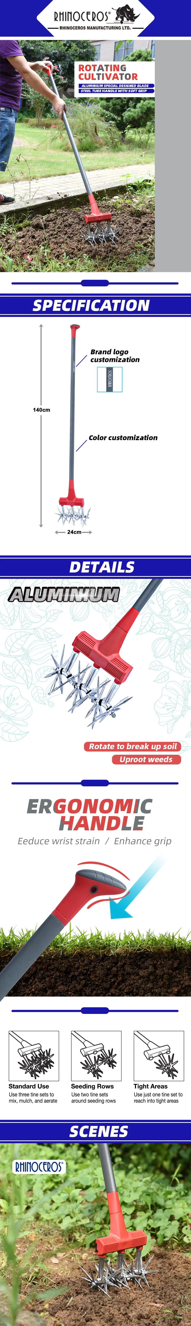 Hand Rotary Cultivator - Efficient Garden Tilling Tool