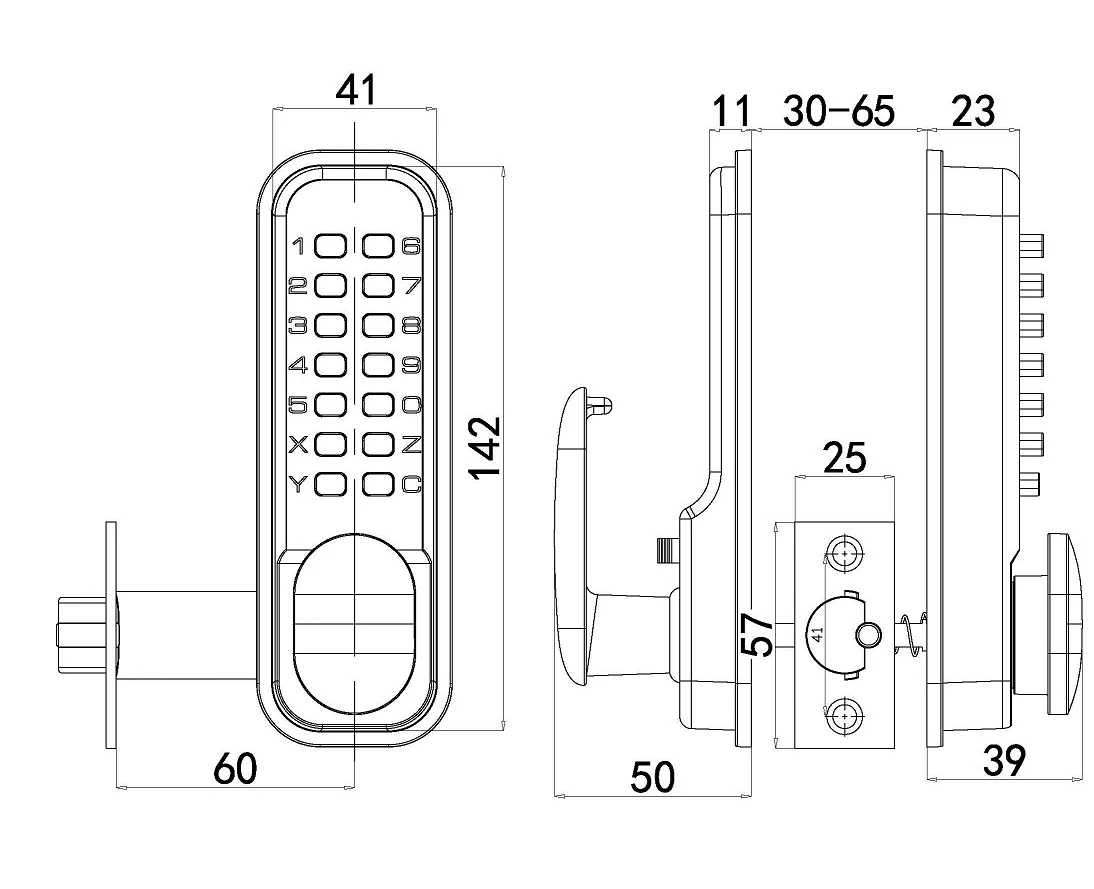 Coded Digital Pin Code Door Lock - Keyless Security Lock for Doors ...
