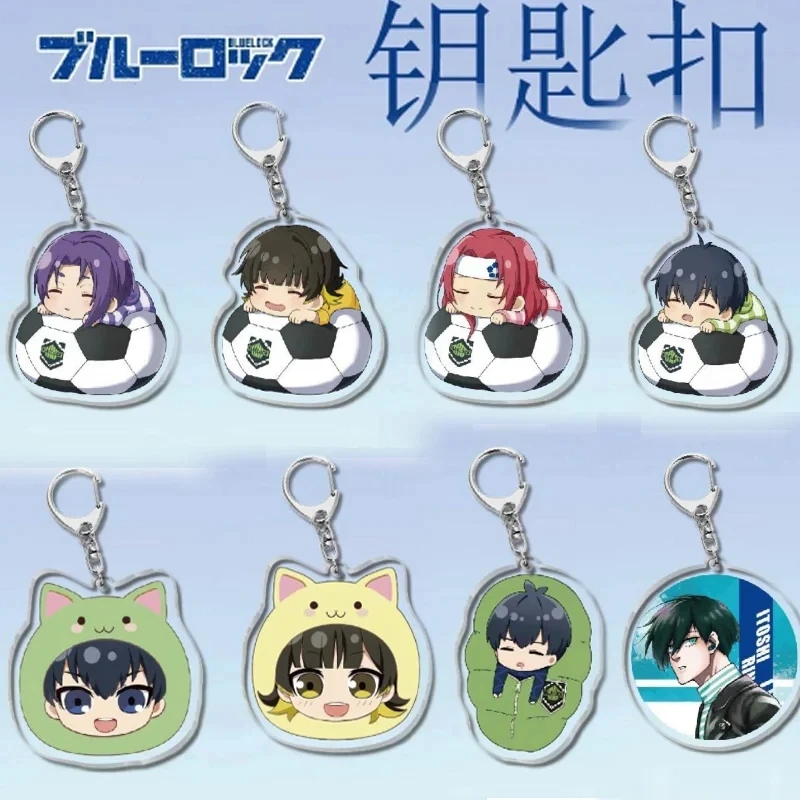 Anime Blue Lock Animation Blue Prison Key Chain Acrylic Character Isagi ...