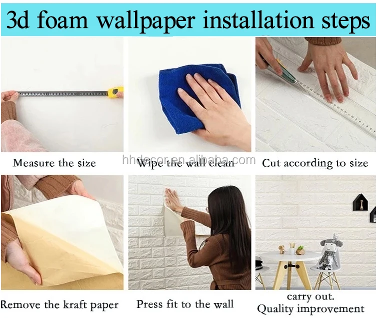 3d Pe Foam Wallpaper Brick Pattern Classical Design Original Factory ...
