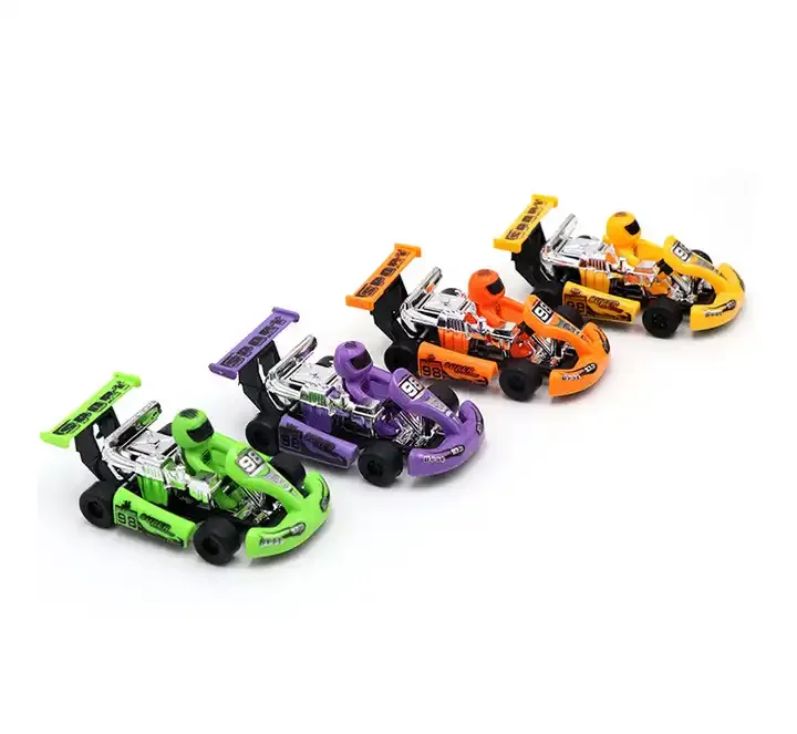 Mini Pull Back Power Go-Kart Car Racing Game Vehicle Model Children ...