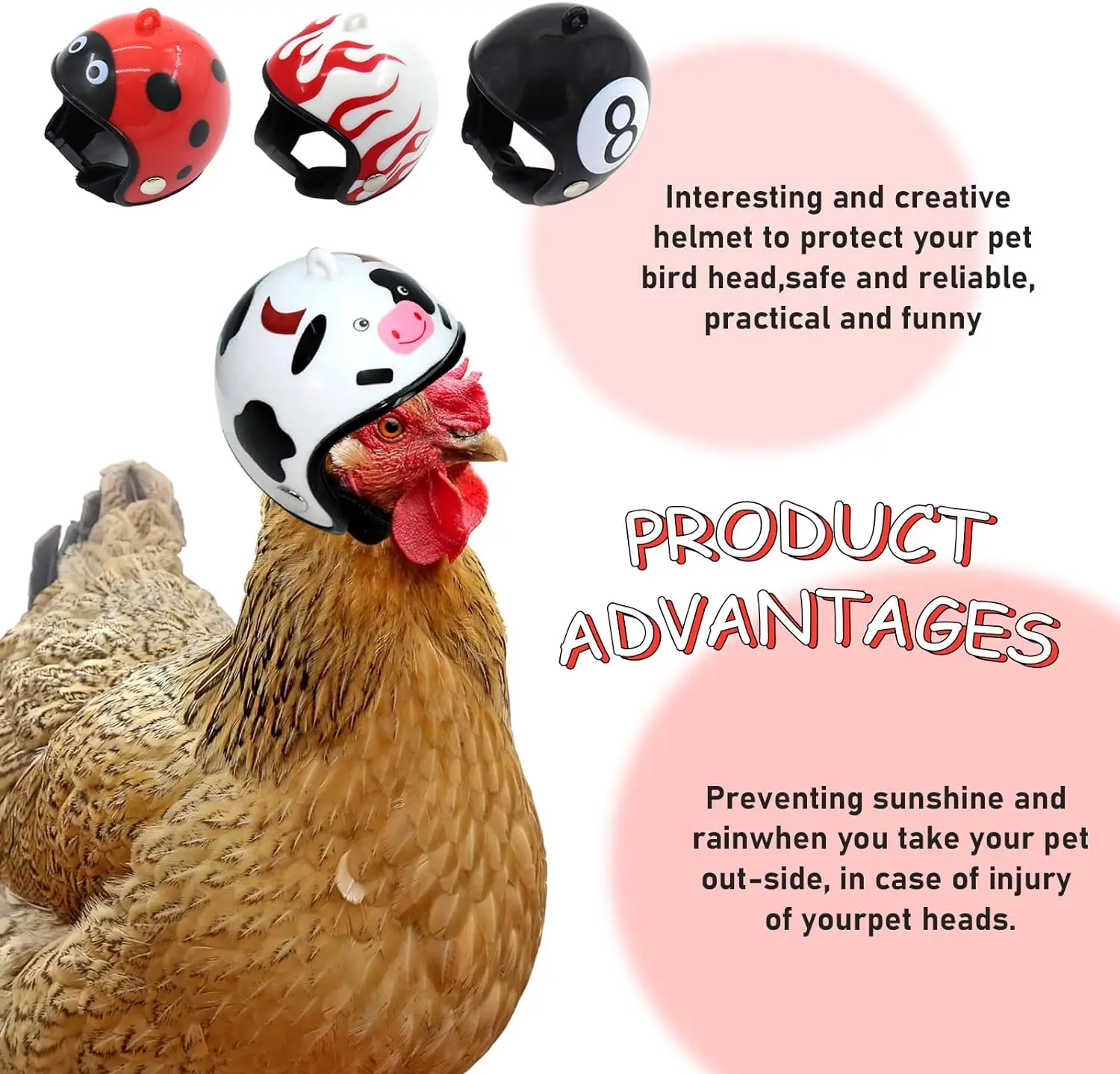 Adjustable Multicolor Elastic Chicken Helmet Cosplay Costumes