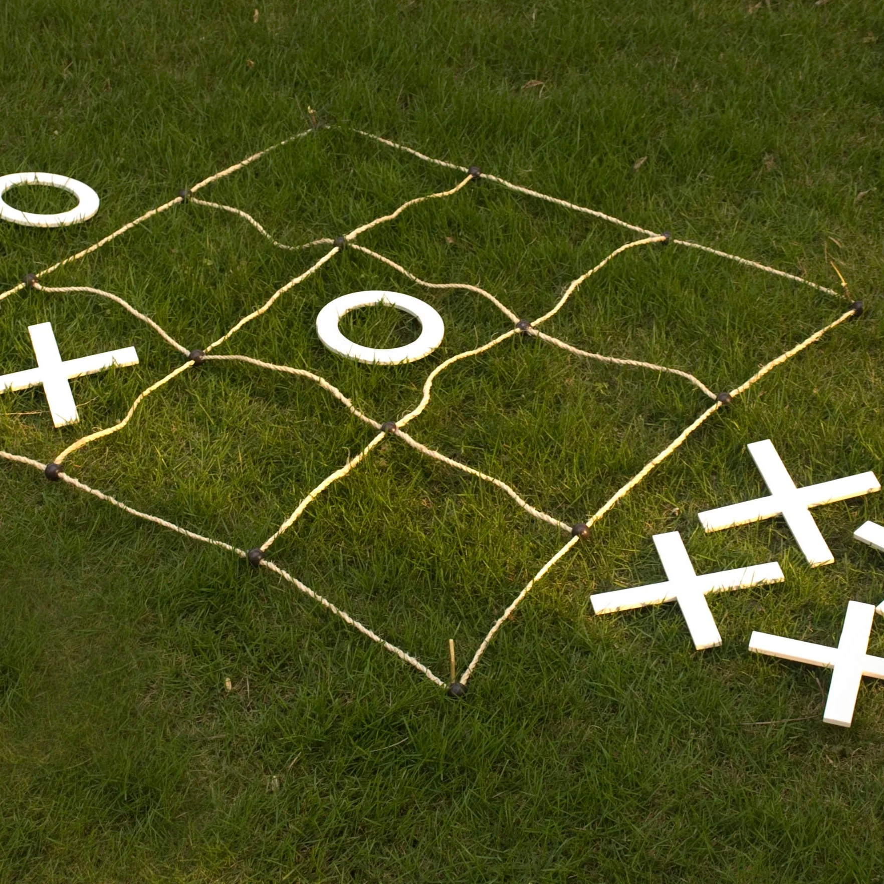 Funny Giant Wooden Tic Tac Toe Game Pieces Garden Tic Tac Toe With Rope ...