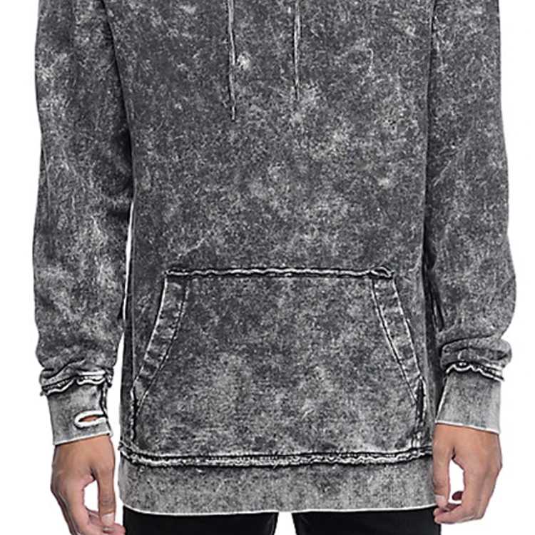 Custom Make Used Stone Mineral Acid Washed Heavy Hoodie For Men - Buy ...